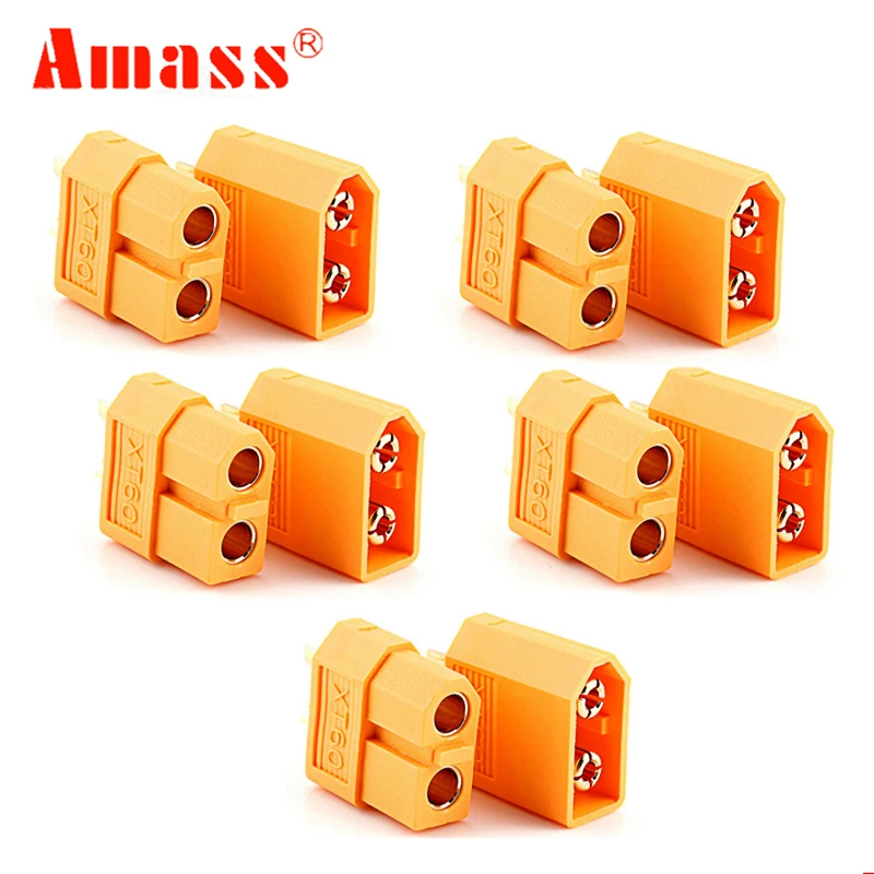 AMASS XT60 XT-60 Connector 10pcs Male Female Bullet Connectors Plugs For RC Lipo Battery Wholesale