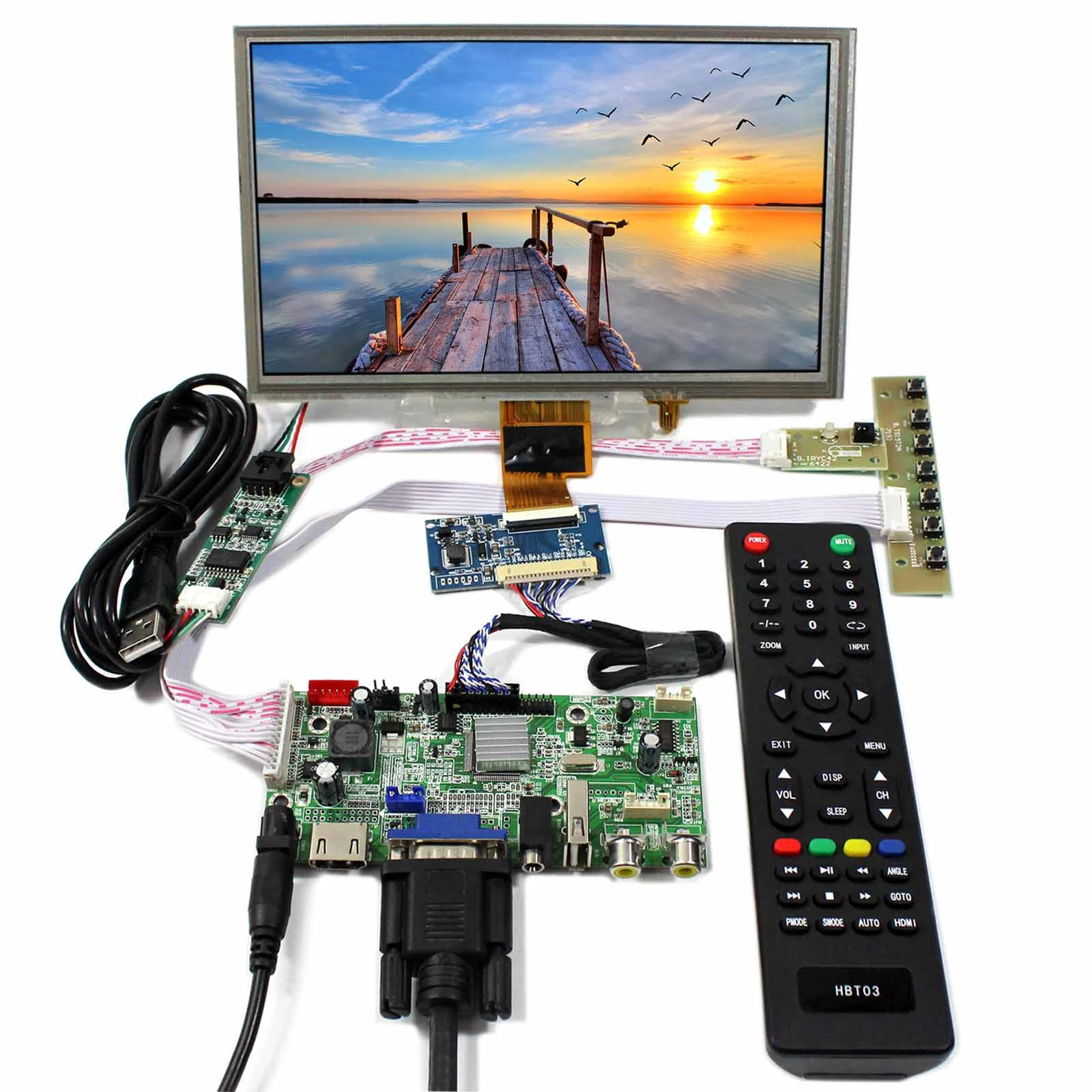 8 inch touch screen 8inch LCD Screen 1024X600 Resolution ZJ080NA-08A HD ...