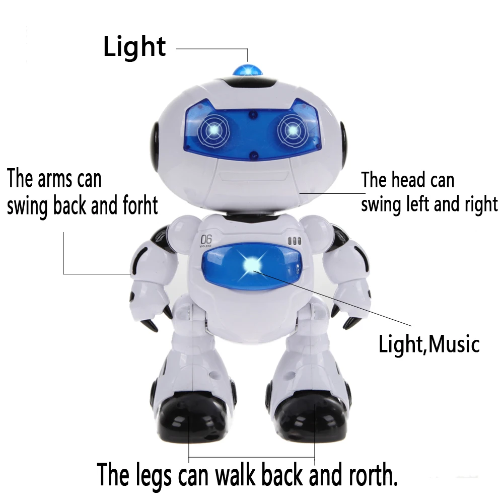 Baby Children RC Robot Toy Remote Control Musical Electronic Toy Walk ...