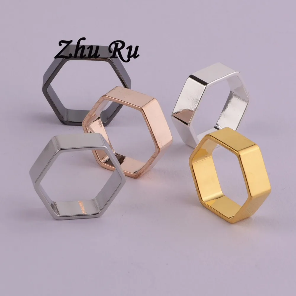 10pcs Zhu Ru 18*6*1mm Hexagon Six Stars Honeycomb Crystal Benzene Ring ...