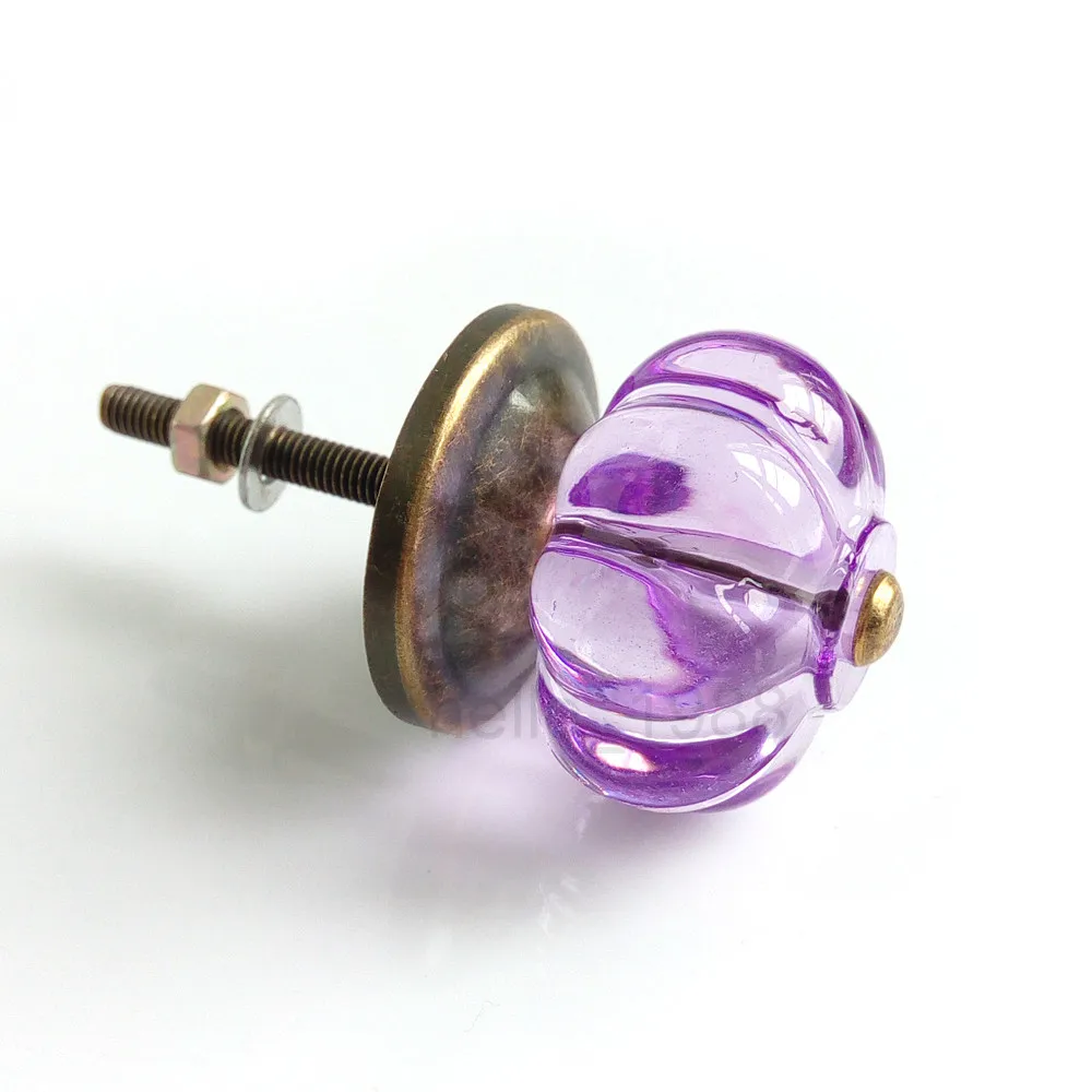 34mm Purple Acrylic Cabinet Knob Kitchen Cupboard Closet Drawer Knob ...