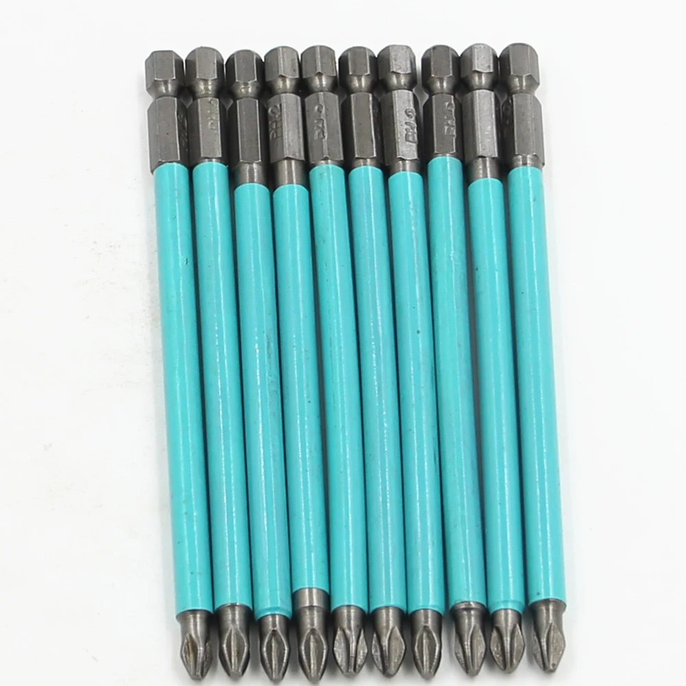 10pcs Bits Set S2 Steel Ph2 125mm Screwdriver Bit Head Set Torx Hex Tri ...