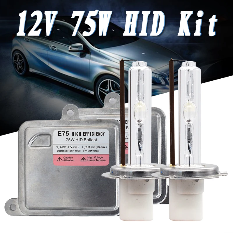 SKYJOYCE 12V 75W D2H Xenon HID Kit H1 H7 H11 4300K 6000K 8000K 9006 D2H ...