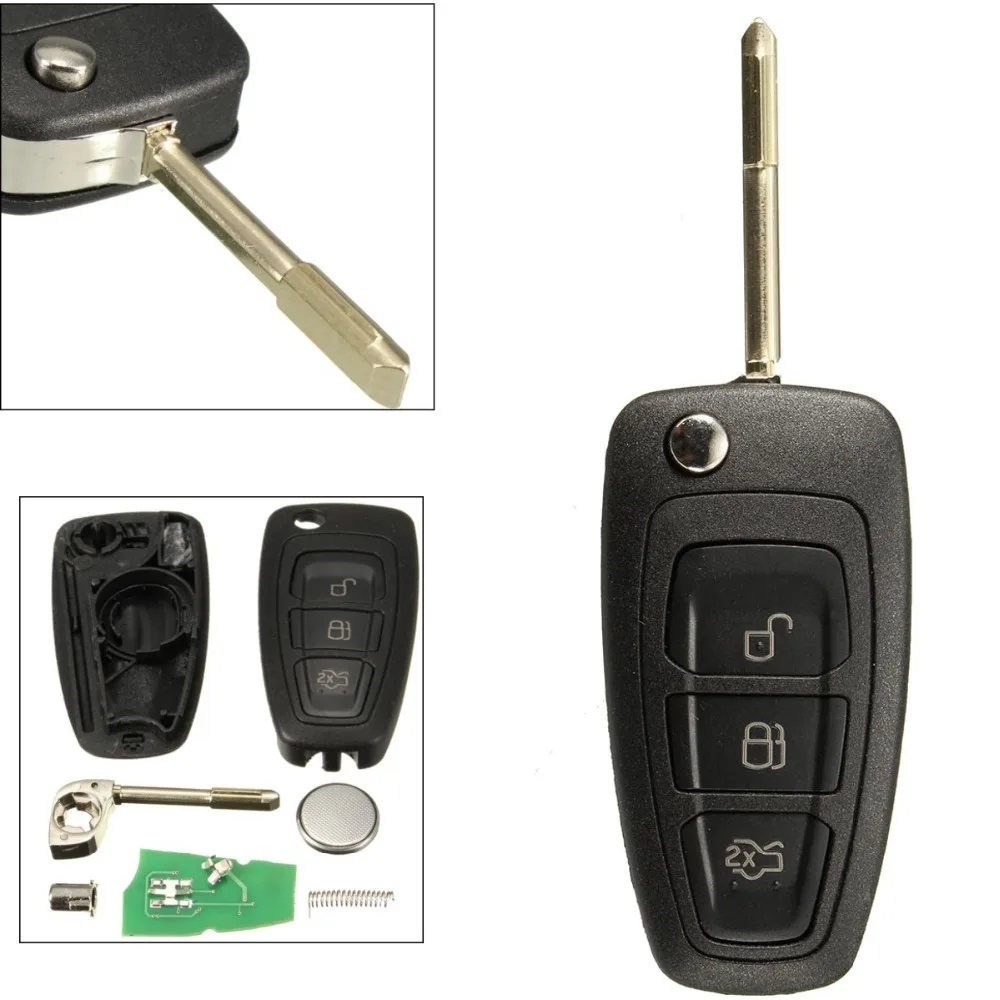 3 Buttons Flip Remote Key Fob With Chip 4D60 For Ford /Focus Mk1 ...
