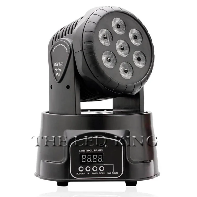 2X High Quality LED Mini Moving Head Wash Light 7X12W RGBW Moving Heads ...