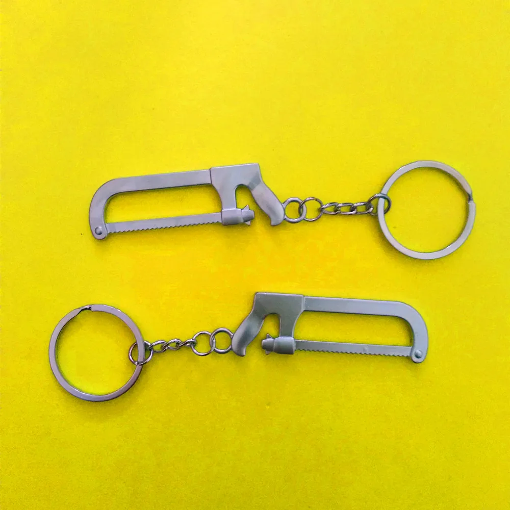 10 Pcs Mini saw keychain metal keychain zinc alloy key ring tool ...
