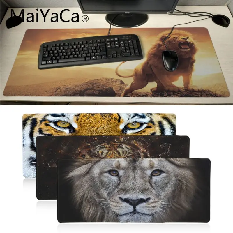 MaiYaCa Hot Sales Awesome Animal lion Tiger Durable Desktop Mousepad ...