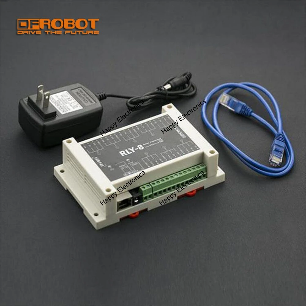 DFRobot 8 channel Ethernet Relay Controller RLY-8-POE-RS485, STM32 ...