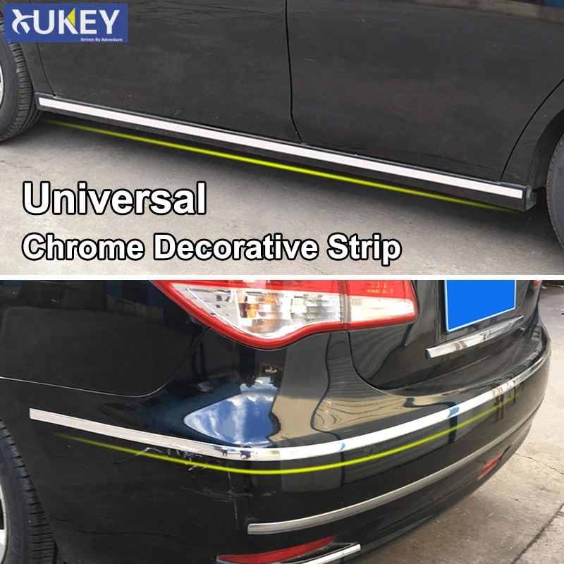 20mm Universal Car Chrome Side Rocker Panel Door Window Trim Body ...