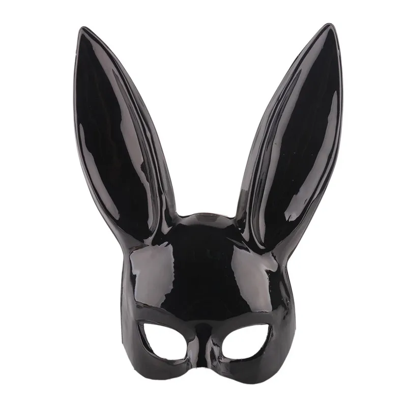 Easter Cute Bunny Mask Halloween Masquerade Dress Up Mask Long Rabbit ...