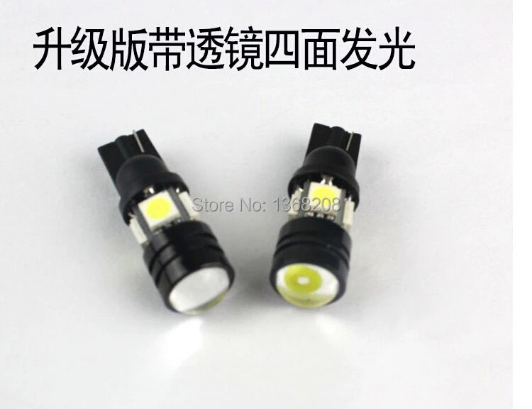 Car stylingT10/W5W black peak4+1w high power LED car aluminum shell and ...