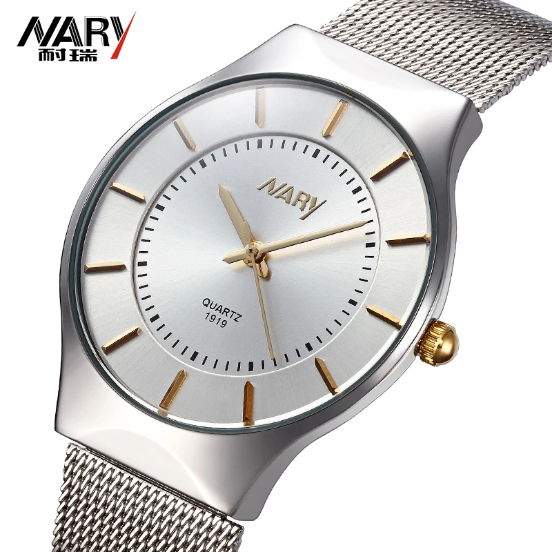 Watches Silver Stainless Steel Women | Nary Brand Watch Women - New ...