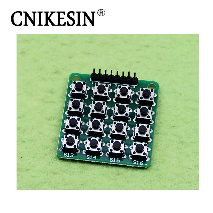 Cnikesin The Micro Switch Dip Key 4x4 Matrix Keyboard 16 Button Single Chip Microcomputer