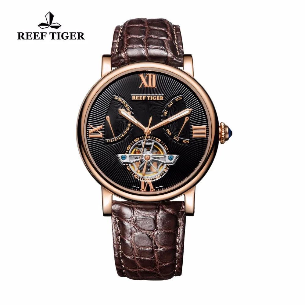 Reef Tiger/RT Casual Designer Watches Tourbillon Automatic Watches with ...
