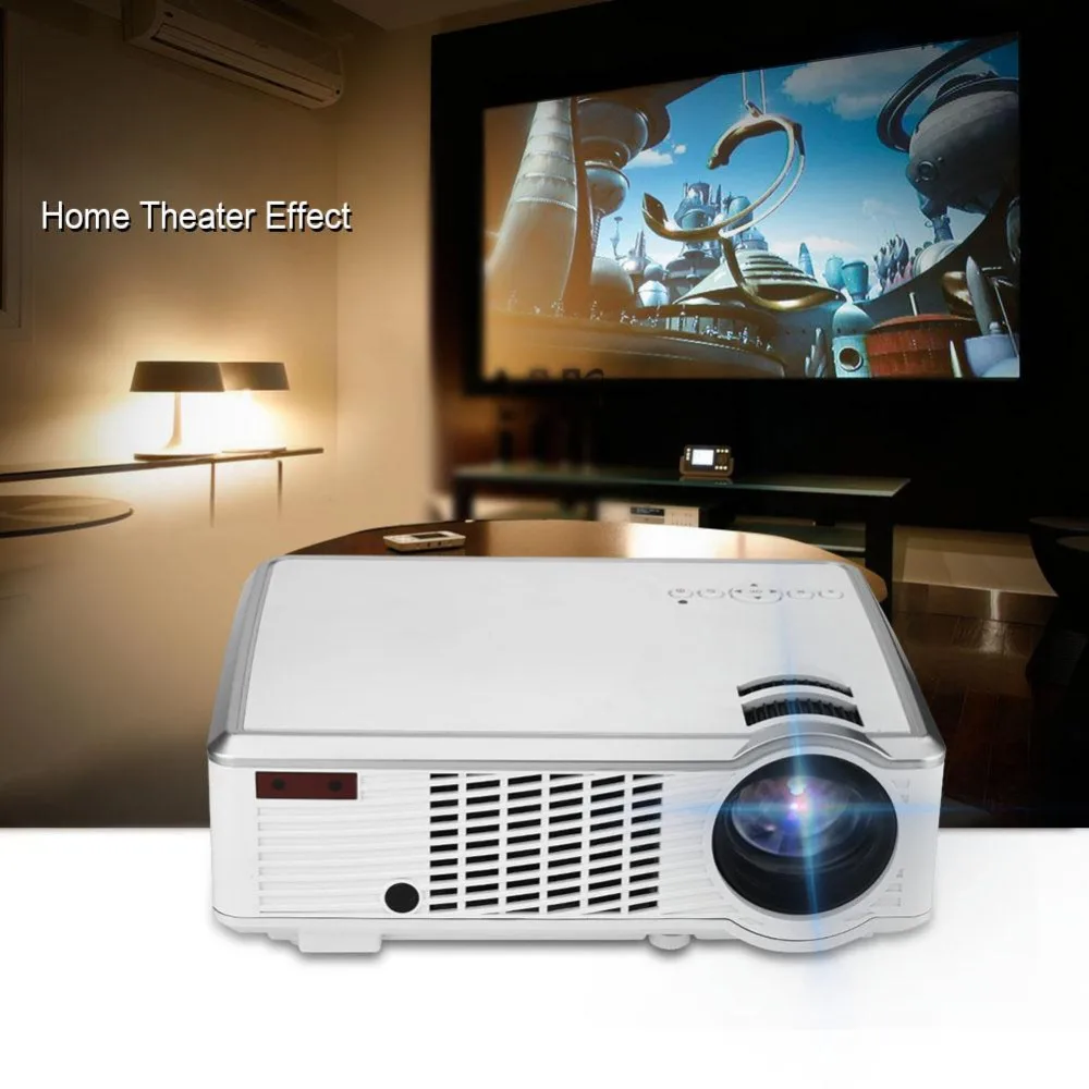 HiFi SRS Audio HD Projector 4:3/16:9 VGA HDMI USB Audio Video Home ...