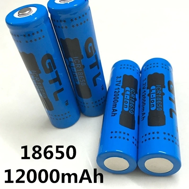 100% Novo Original NCR18650B 3.7 V12000 Mah 18650 Bateria De Lítio Recarregável Grande ...