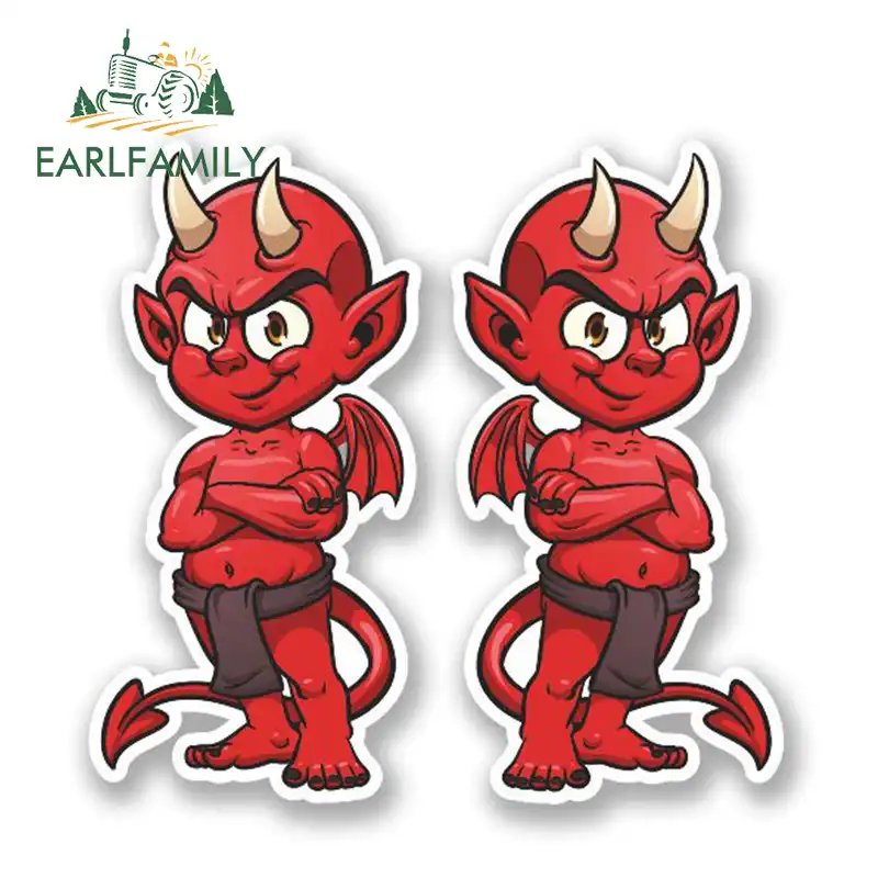 EARLFAMILY 13cm x 10cm Car Styling 3D Red Devil Vinyl Sticker Car Decal ...