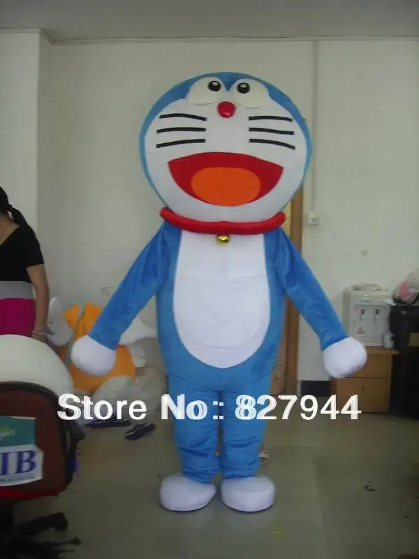 Doraemon cat cartoon Mascot Costume Fancy Dress adult one size suit ...