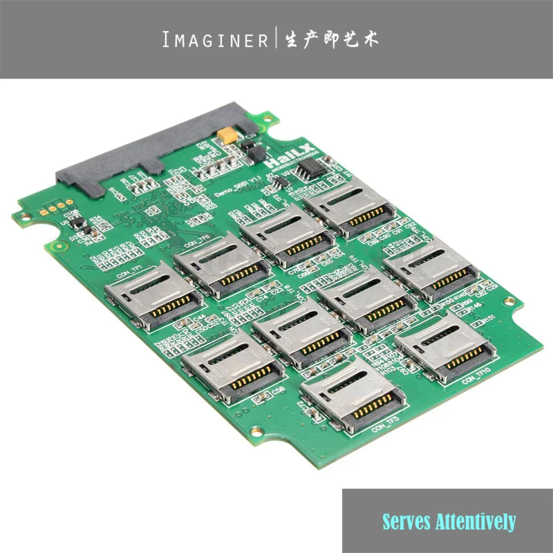 10x Micro Sd Tf Memory Card To Sata Ssd Adapter Raid Hard Disk ...