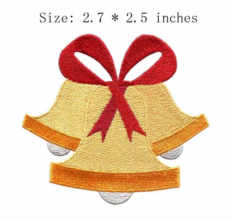 Small bell embroidery patch 2.7" wide /ribbon/viscous/sewing|embroidery ...