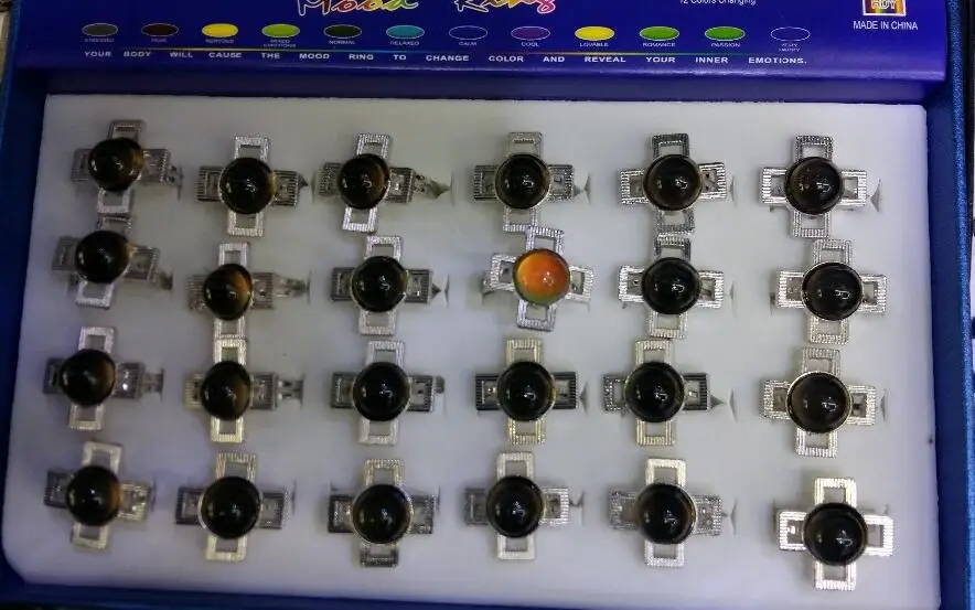 fashion cross mood ring changing color 100pcs rings mood color changing ...