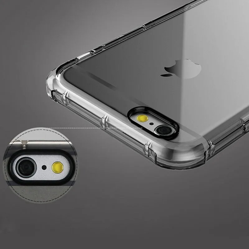 Clear Slim Crystal Soft Case Camera Protected Anti Knock / Shock Shell ...