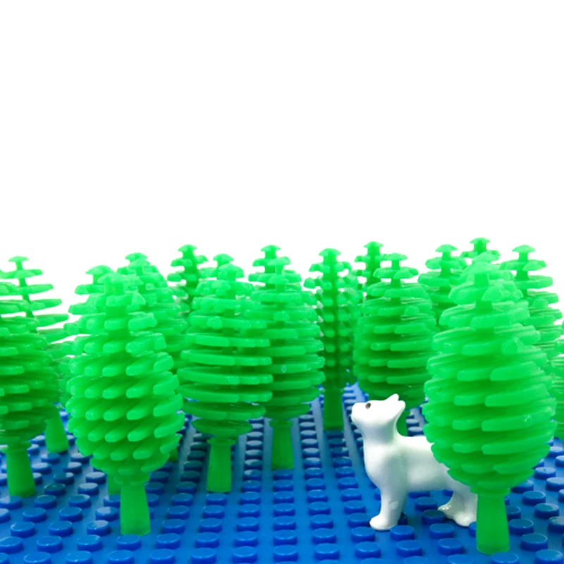 30Pcs Children Toys Bush Trees Mini City Street Block Parts DIY Block ...
