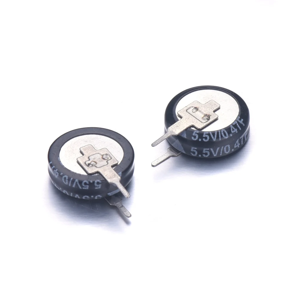 2/6/10pcs 12x5mm 5.5V 0.47F 2 Pins Super Capacitor High Frequency for ...