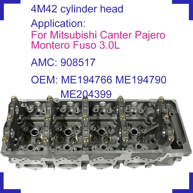 4M42 베어 엔진 실린더 헤드 908517 ME194766 ME194790 ME204399 for Mitsubishi ...