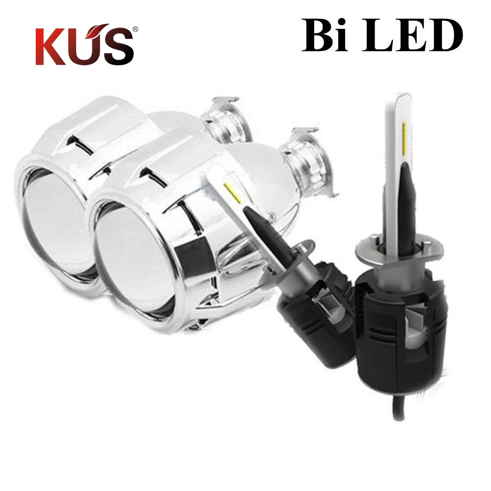 2.5inch bi LED Projector lens with shrouds H1 H4 H7 motorcycle car hid ...