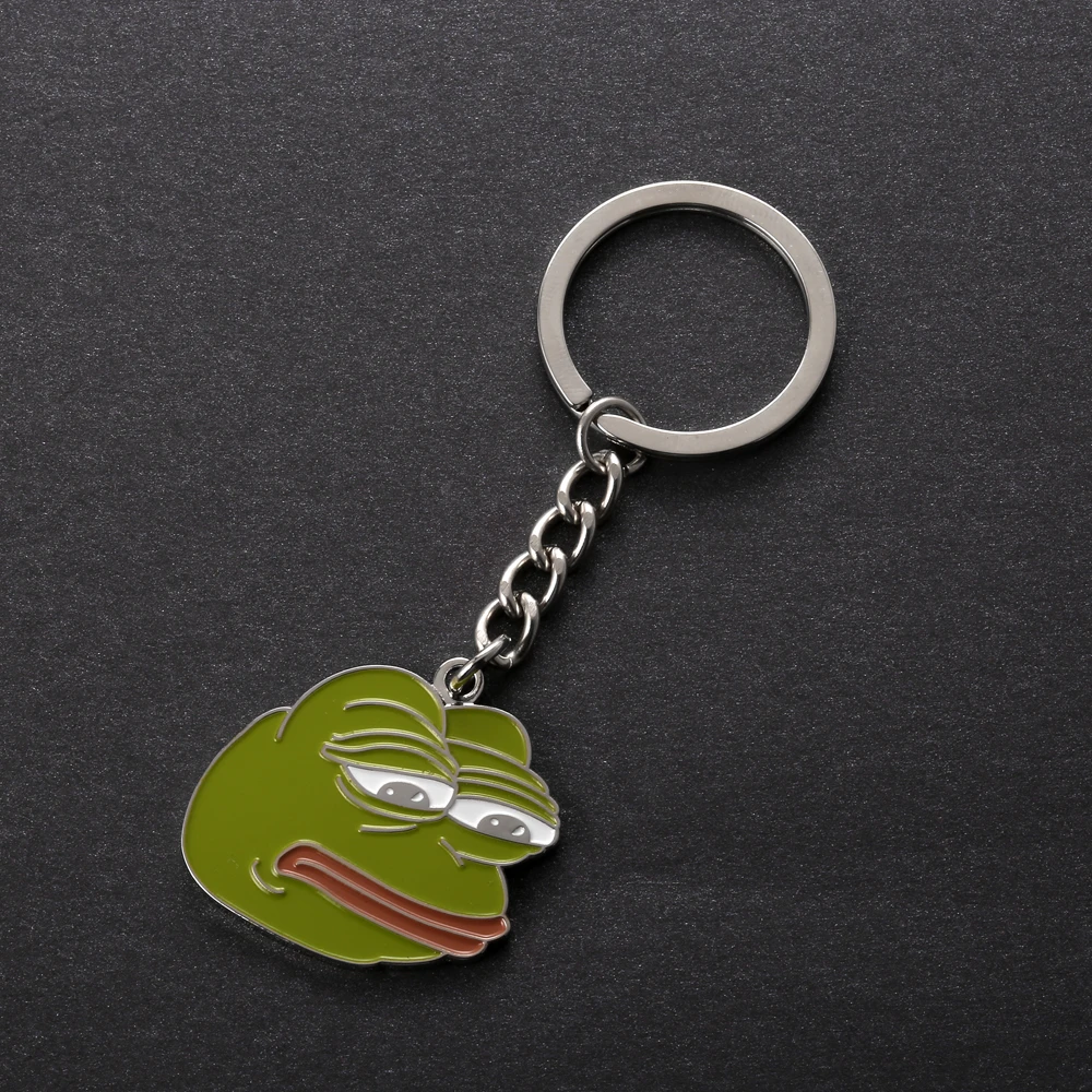 Internet Meme Sad Pepe Frog Keyring Keychain - Pins & Badges - AliExpress
