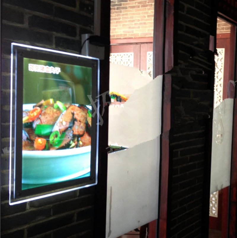Shop-indoor-acrylic-frame-advertising-menu-light-box-led-wall-display ...