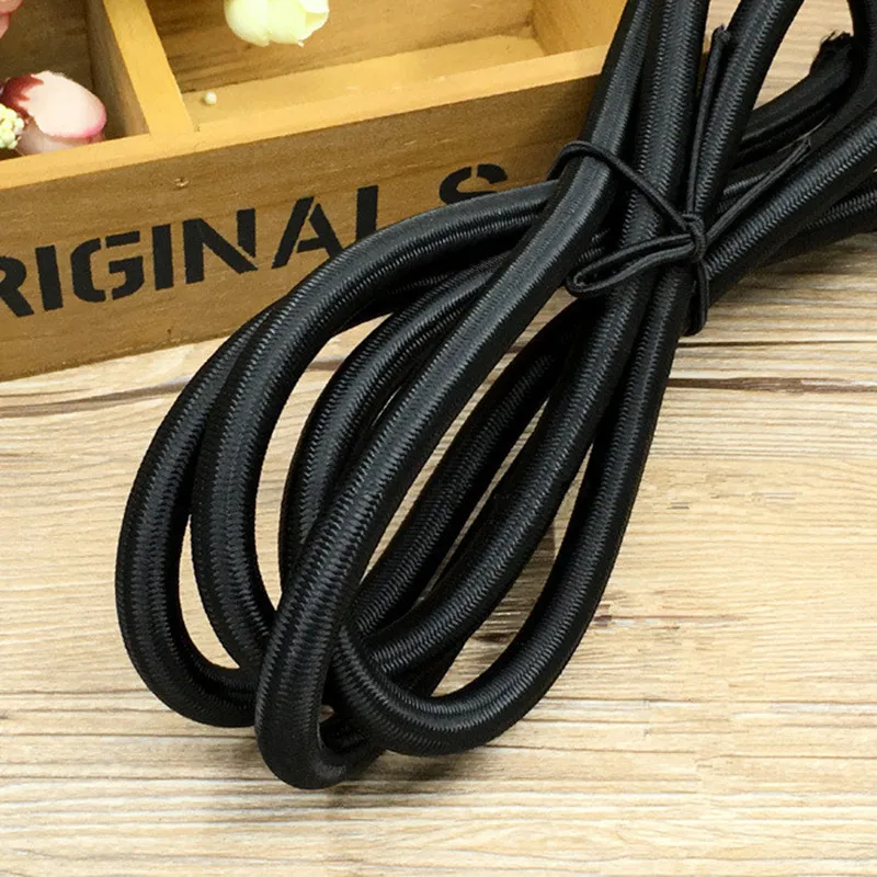2 Meters* Strong Elastic Bungee Rope Black White Shock Cord Stretch ...