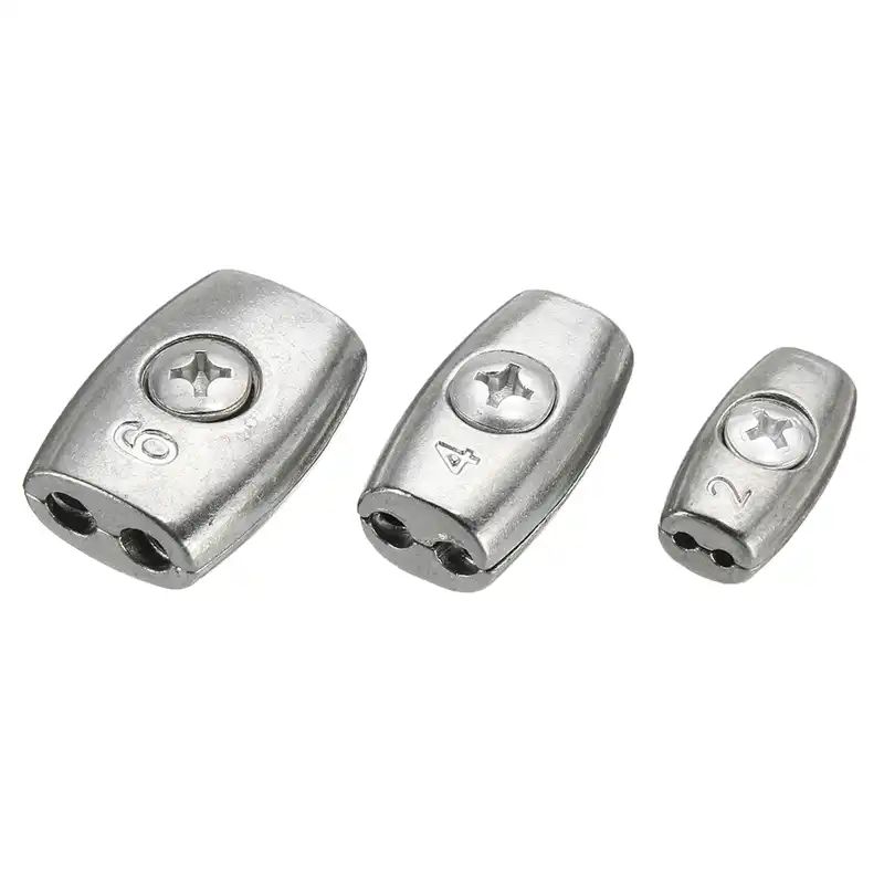 MTSPACE 2/4/6mm Cable Clamp Thread Wire Rope Grip Cable Simplex Clamp ...