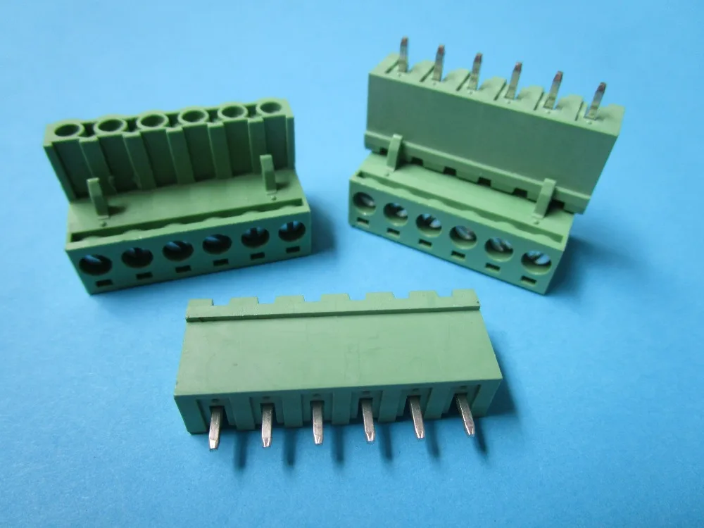 40-Pcs-Close-Straight-6-pin-way-Pitch-5-08mm-Screw-Terminal-Block ...