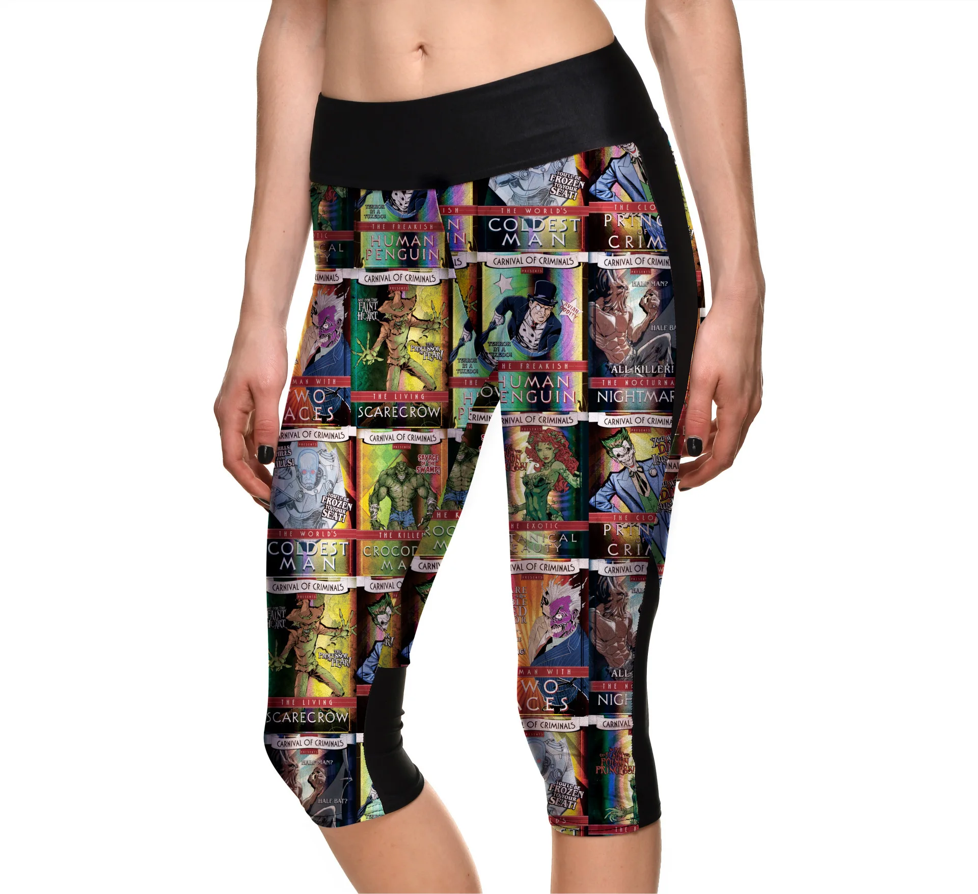 VTDEX Sexy Yoga Pants Capris Comic Pattern Fitness Sports Leggings ...