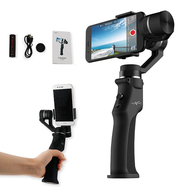 Smartphone Handheld Gimbal 3 Axis Stabilizer Face Tracking Selfie Stick ...