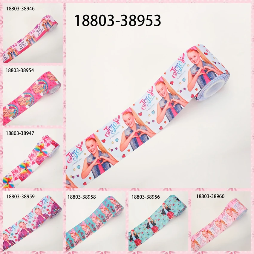 NEW 50Y 3" 75mm beauty JoJo girl ribbon pattern printed grosgrain ...