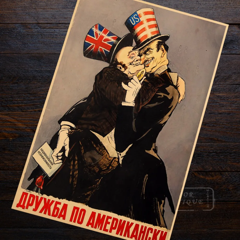 UK AND US The Soviet socialist propaganda of the cold war Vintage Retro ...