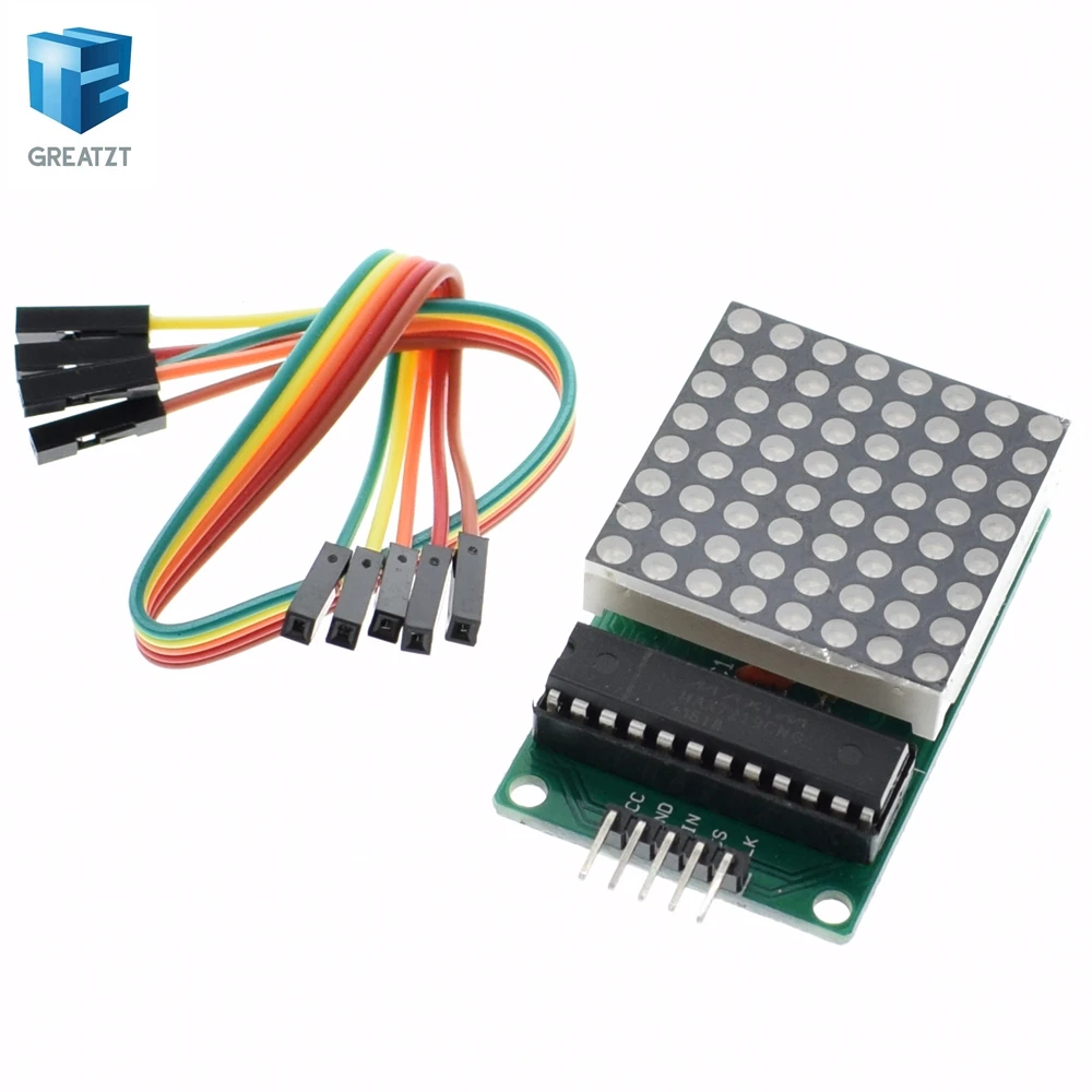 Dot Matrix Display Module Max7219 Single Chip Control Module Diy Kit For Arduino In Integrated