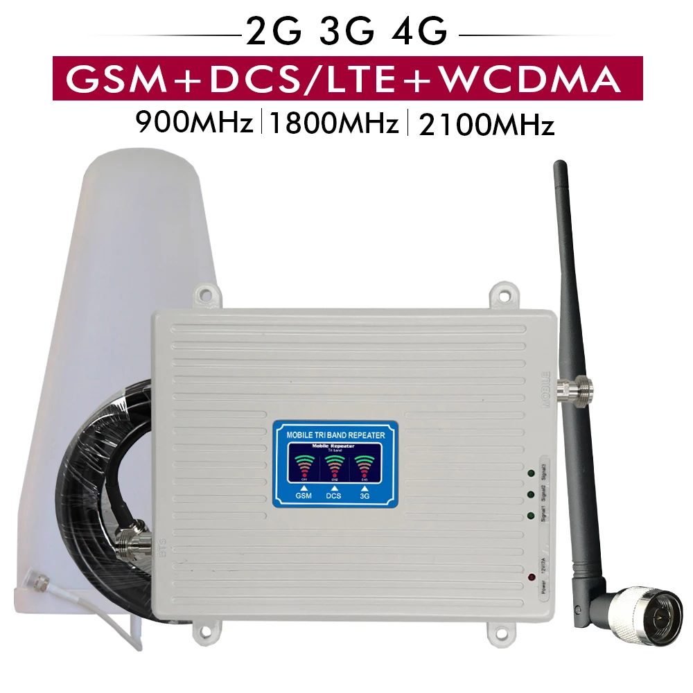 2g 3g 4g Tri Band Booster Gsm 900 dcs lte 1800 wcdma umts 2100mhz Cell 2g 3g 4g Tri Band Booster Gsm 900 dcs lte 1800 wcdma umts 2100mhz Cell