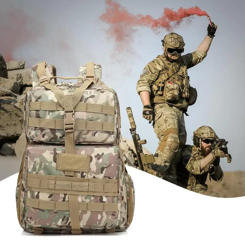 BL068 3P 45L Outdoor Marching Knapsack Tactical Backpack CP Camouflage ...