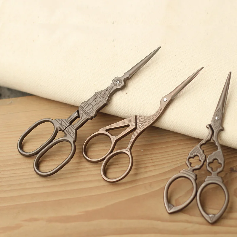 retro scissors stainless steel cross titanium DIY hand shear cross ...
