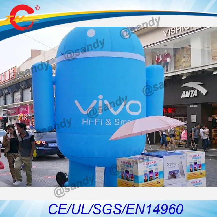 free air ship to door,6m/20ft outdoor Advertising light blue giant ...
