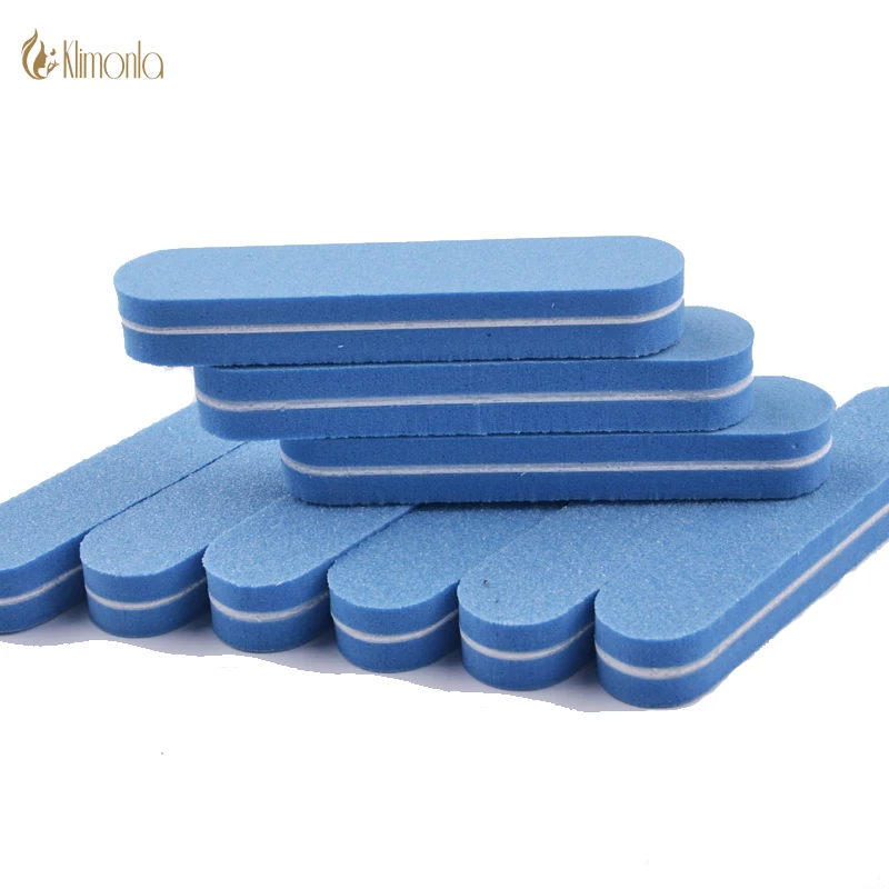 20pcs Lot Mini Nail File Buffer Block Blue Sponge Nail Buffer Emery