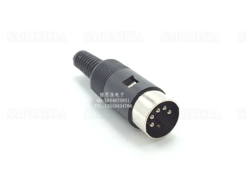20 Pcs Mini 8 Pin Din Male Plug With Plastic Handle Adapter Soldering ...