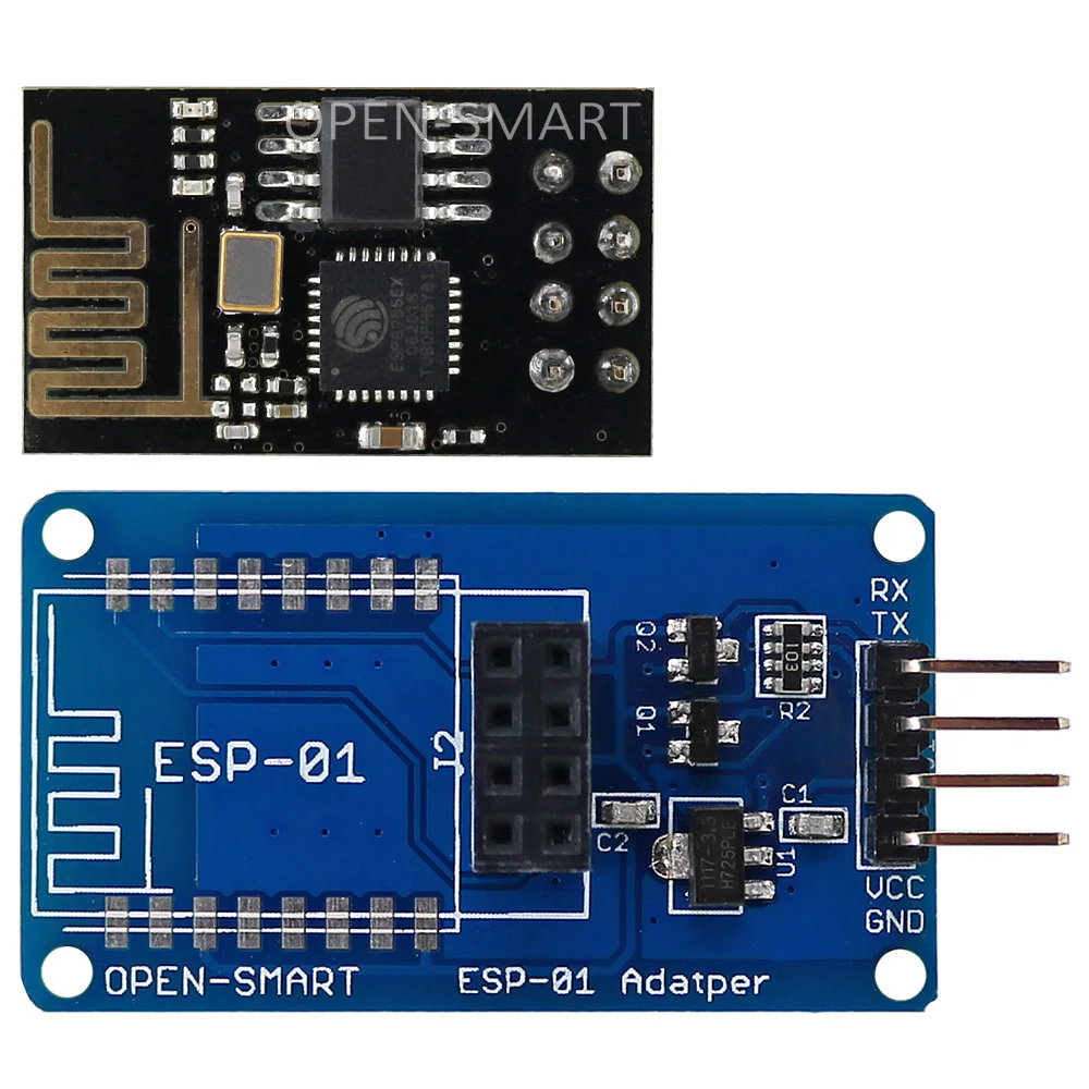 ESP8266 ESP 01 WIFI 모듈 직렬 Wi Fi 호환 무선 트랜시버 + ESP 01 어댑터 모듈 Arduino 용 ...