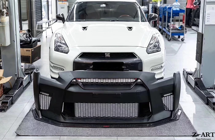 Z-ART new front bumper for NIssan GTR R35 2017 looks front bumper for ...