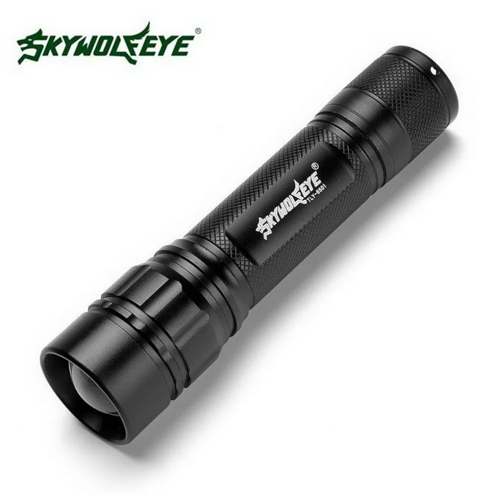 Skywolfeye-Flashlight-Focus-260-Lumens-3-Modes-Q5-LED-18650-Flashlight ...