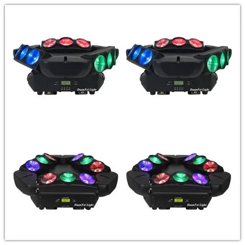 6PCS/Lot High Bright 9x10w Led Spider Moving Head/RGBW DMX512 Stage ...